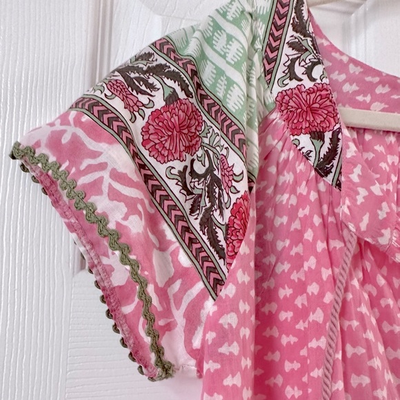 gallabia | Dresses | Nwt Gallabia Mini Pina Collada Pink And Green ...